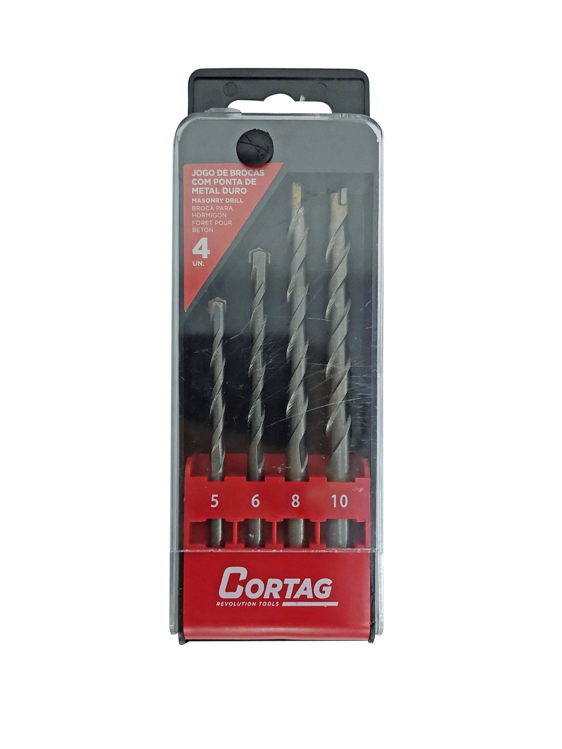 Jogo de Brocas - Com Ponta de Metal Duro 5, 6, 8 e 10 mm - Cortag ...