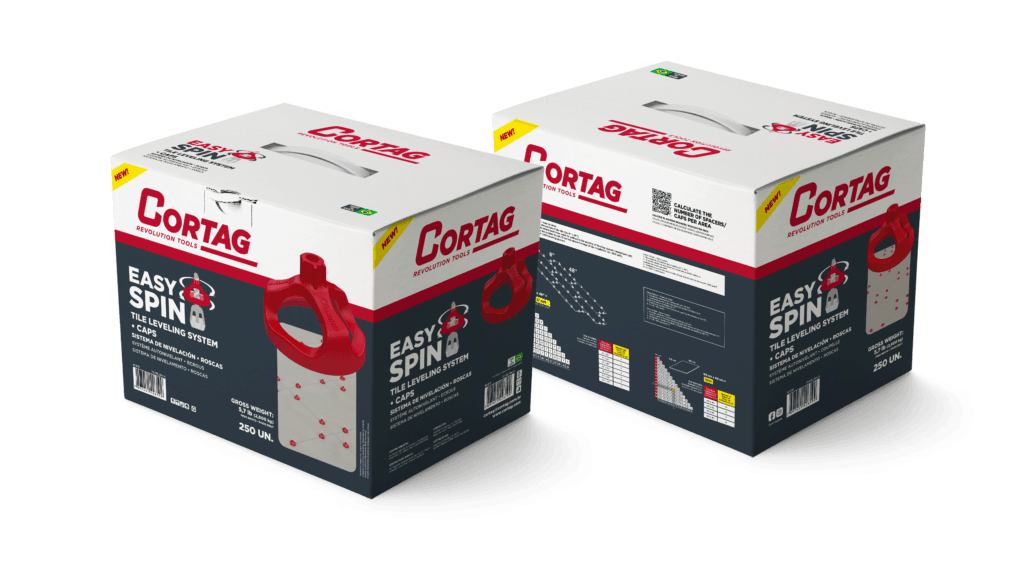 Tile leveling system – Easy Spin Caps Box 250 un - Cortag Revolution Tools